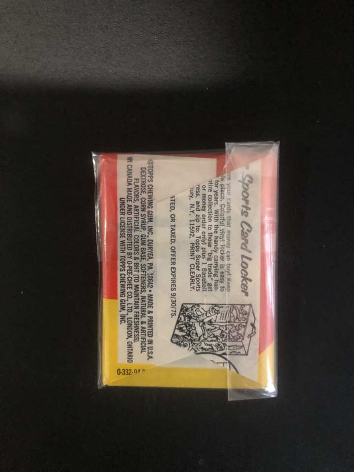 1975 Unopened TOPPS MINI baseball Wax Pack-BEAUTIFUL ! SUPER nice! | eBay