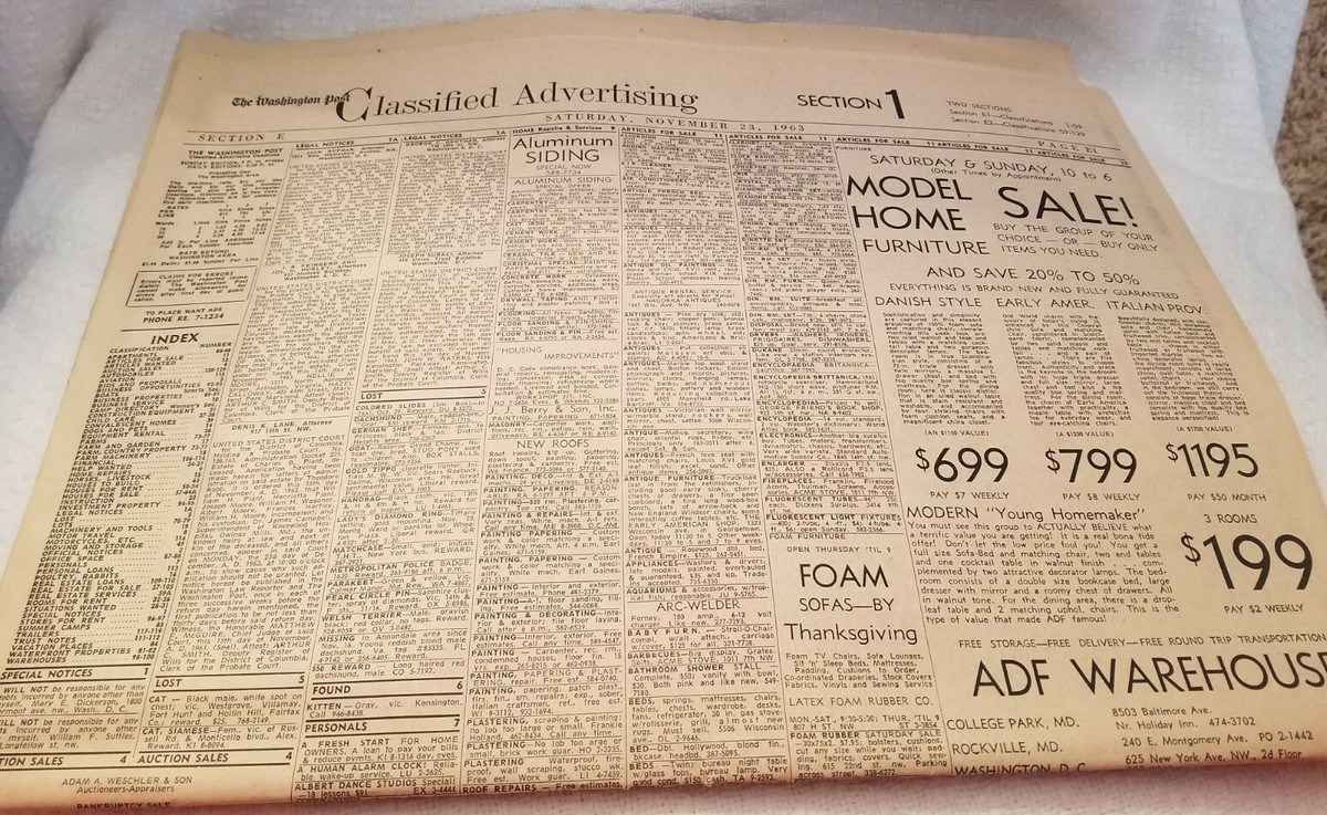 Newspaper Classified Ads