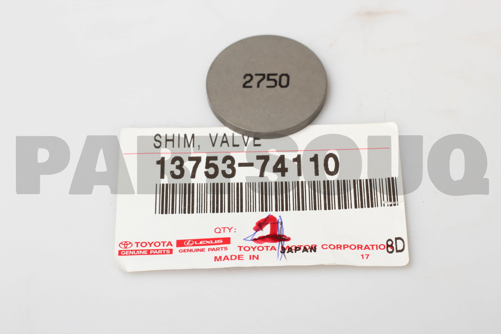 1375374110 Genuine Toyota SHIM, VALVE ADJUSTING 13753-74110 | eBay
