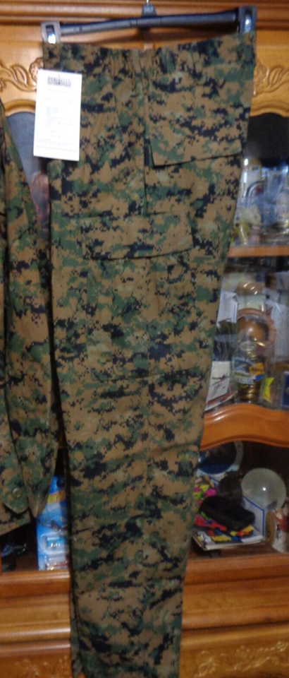USMC MARPAT Uniform WOODLAND SET Combat Shirt Pant MEDIUM REGULAR NEW ...