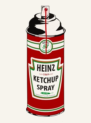 NEW Heinz Ketchup Spray Paint Art Print Poster Canvas FREE SHIPPING ...