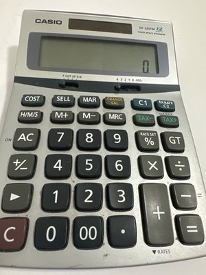 Casio DF-320TM 12 Digits Two Way Power Desktop Calculator, Gray ...
