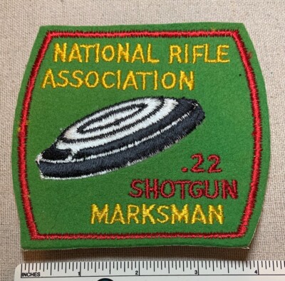 NRA NATIONAL RIFLE ASSOCIATION .22 Shotgun Marksman Badge PATCH Skeet ...
