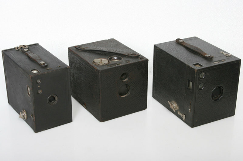7 Antique Box Cameras Collection * Mostly Kodak, Western magazine ...