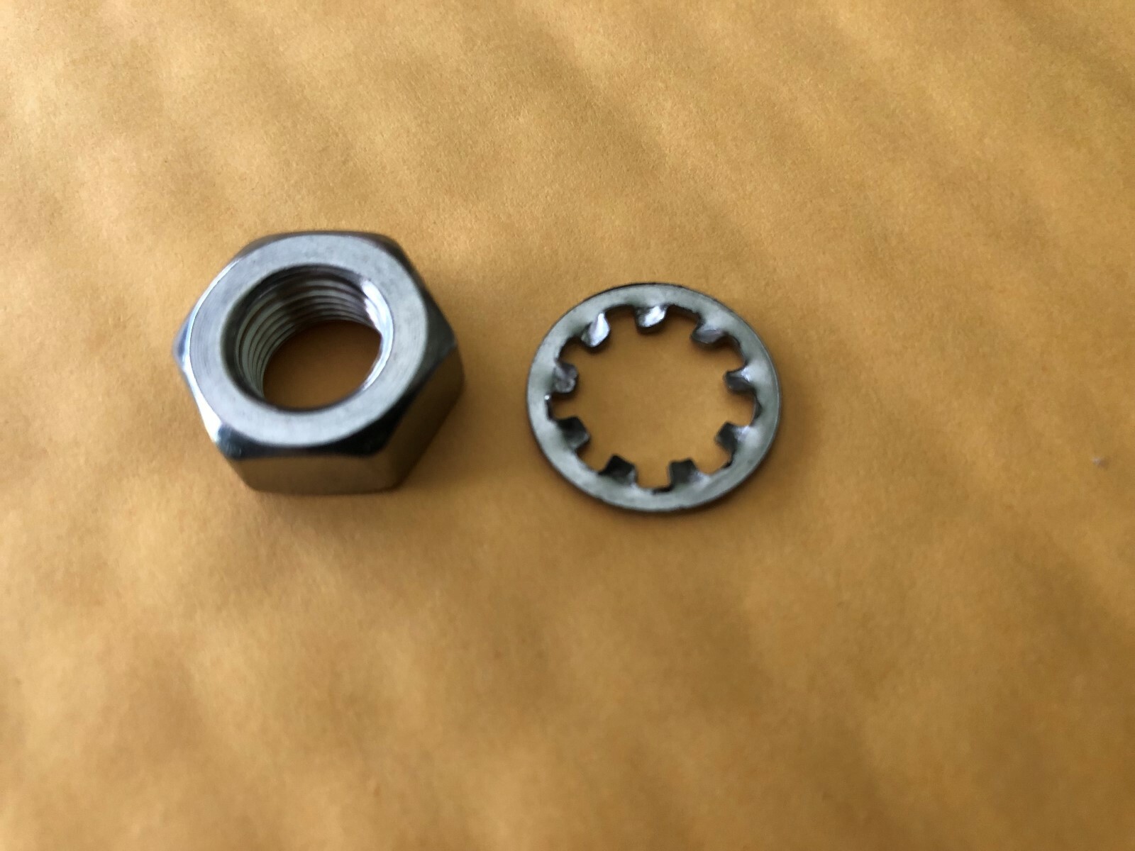 NEW VINTAGE BMW HANDLEBAR RISER S.S. 10MMX1.0 NUT AND TOOTHED WASHER ...