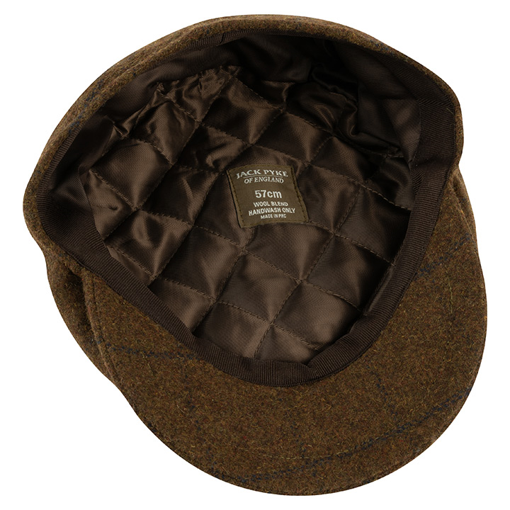 Jack Pyke Newsboy Cap Brown Tweed 8 Panel Style Hunting Shooting NEW ...