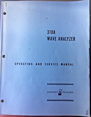 HP 310A Wave Analyzer Operating & Service Manual P/N 00310-90001 | eBay