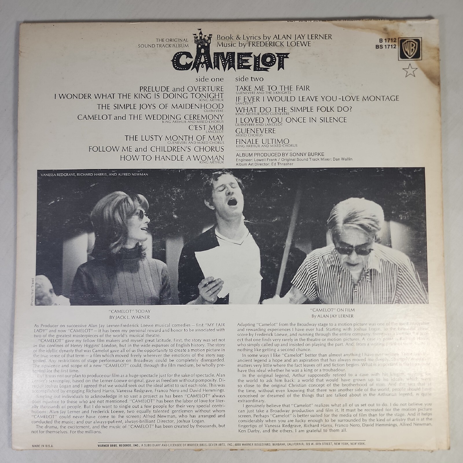 Camelot Soundtrack Vintage Vinyl Record Album LP Sealed Record Mono | eBay