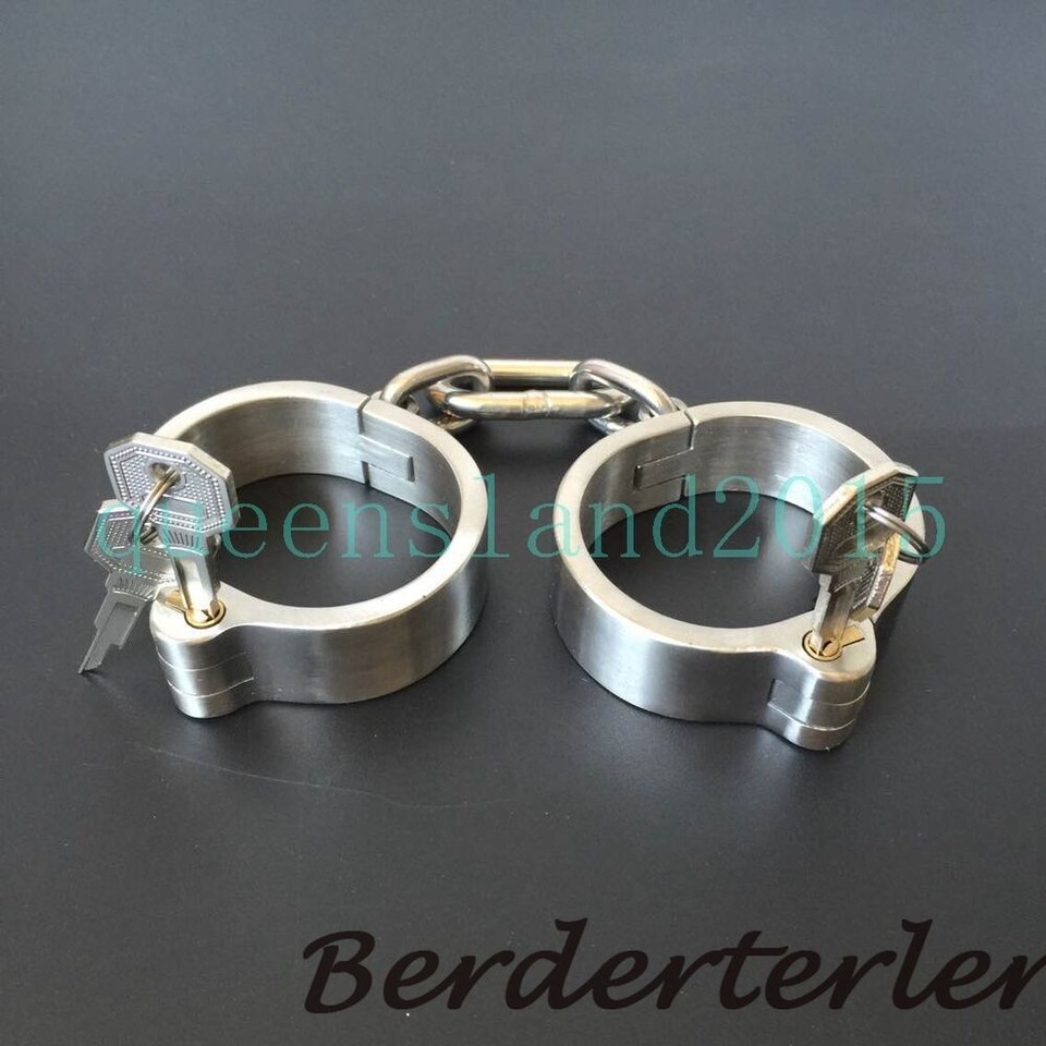 Heavy Duty Handcuff Ankle Neck Collar Cuffs Choker Stainless Steel ...
