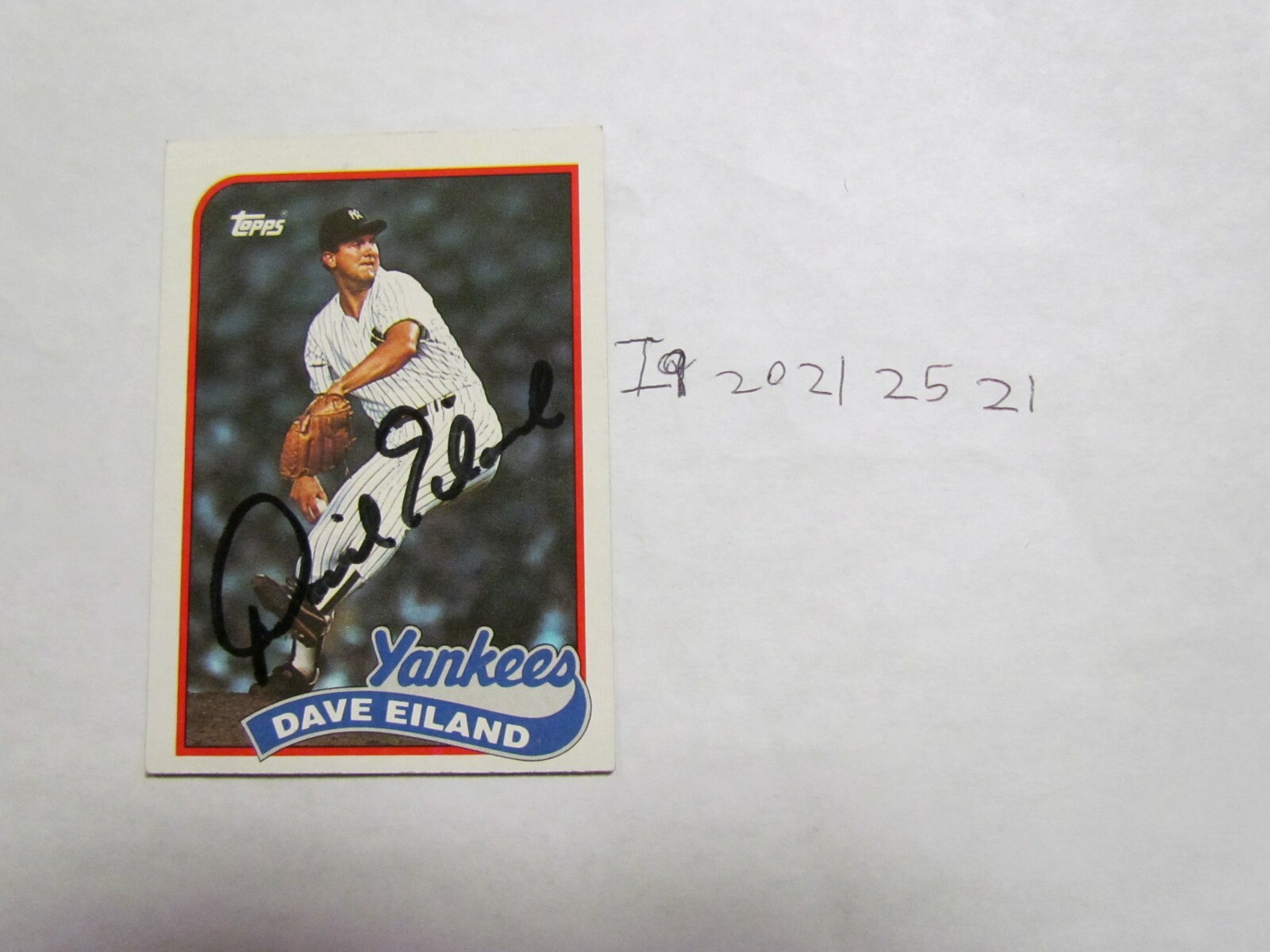 1989 Topps Dave Eiland Signed Baseball Card | eBay