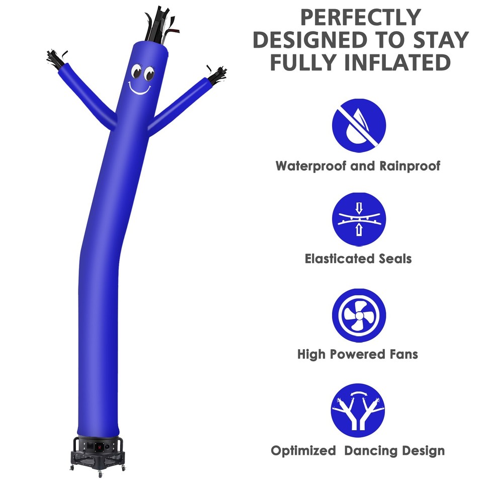 MOUNTO 20ft Blue Inflatable Dancer Sky Puppet Dancer with 1hp 18inch ...