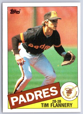 TIM FLANNERY 1985 TOPPS 85 NO 182 NRMINT+ 33079 | eBay