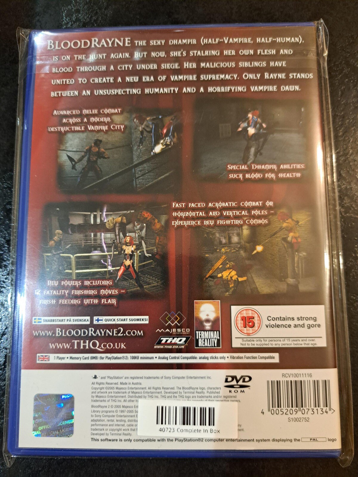 Bloodrayne 2 Original Black Label Sony PlayStation 2 Ps2 PAL for sale ...