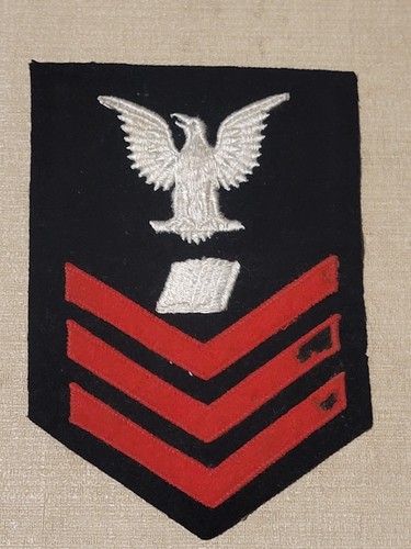 WWII U.S. NAVY USN Private First Class Printer Patch Chevron PFC ...