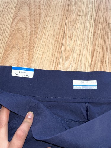 columbia anytime casual pull on pants women large navy blue with tags ...