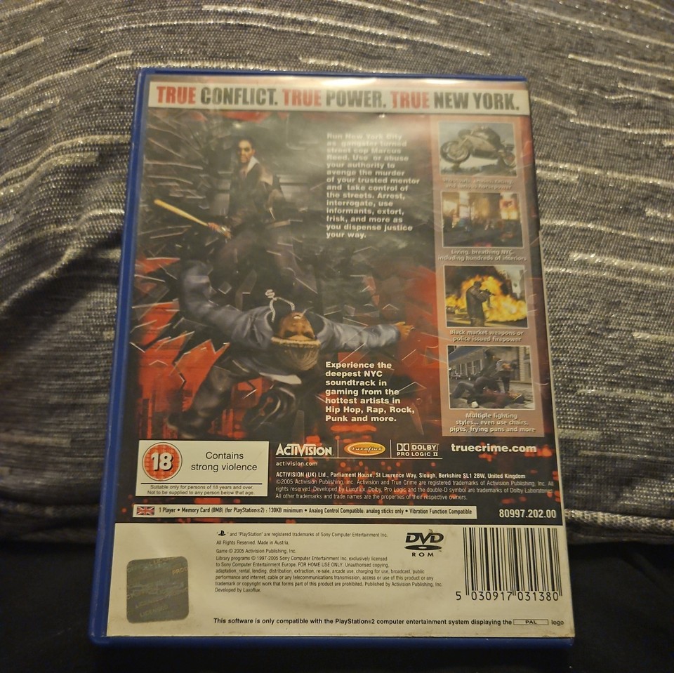 True Crime New York City PAL PS2 PlayStation 2 Game 2003 VGC | eBay UK