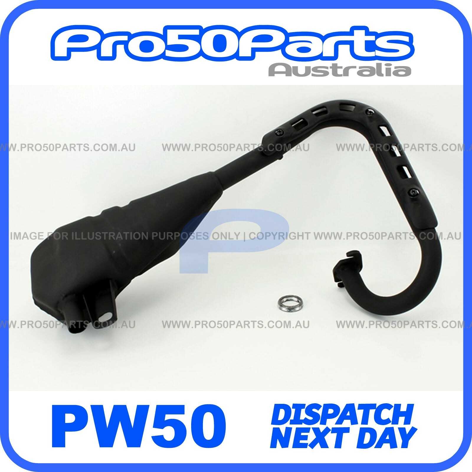 Yamaha PW50 Peewee 1985-2016 Exhaust Pipe + Muffler Silencer | eBay