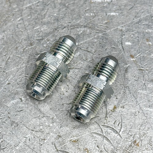 2 Steel Brake Adapter Fittings M12 x 1.0 (Metric 12mm) to 4AN -4 Bubble ...