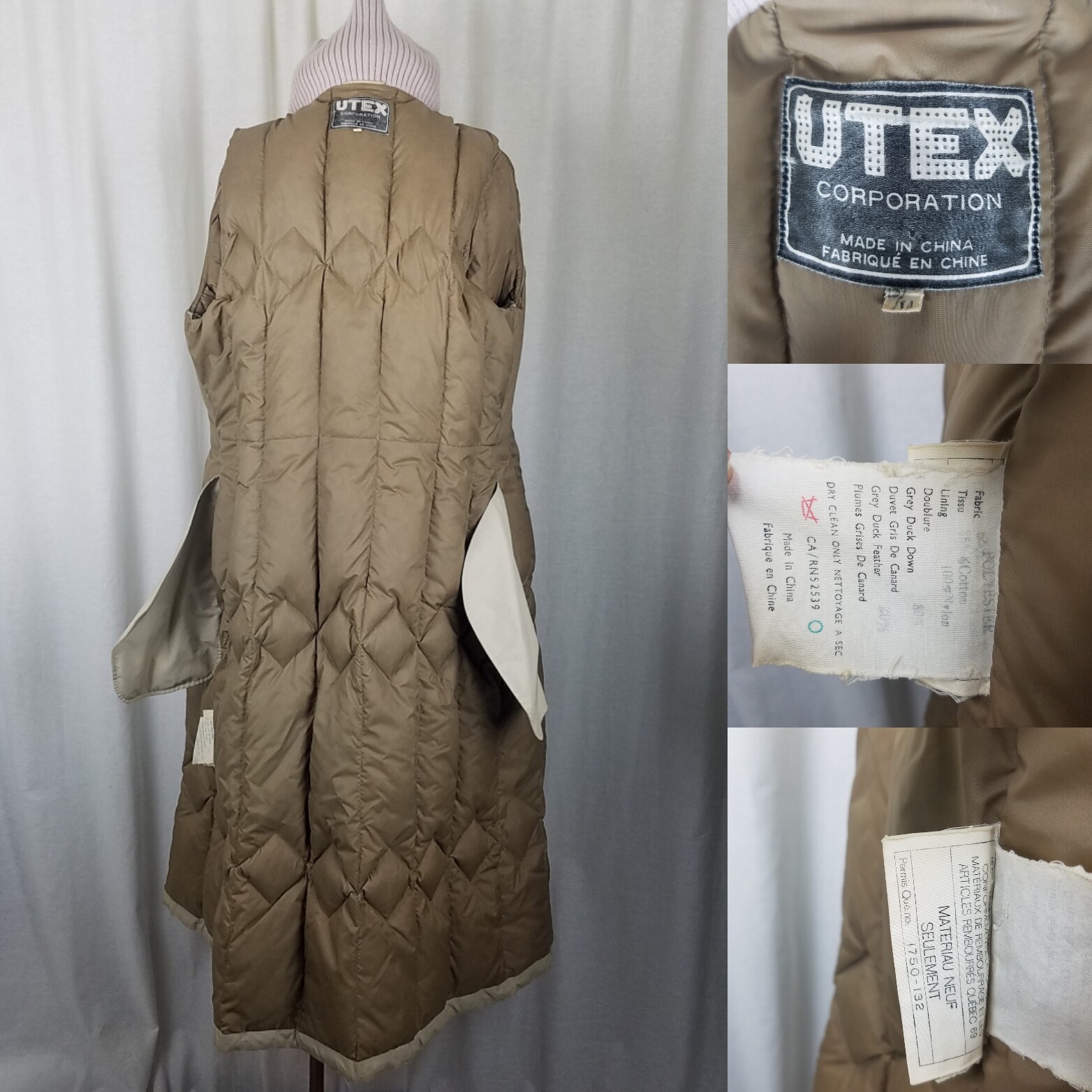 Utex Goose Down Quilted Belted Puffer Parka Long Maxi… - Gem