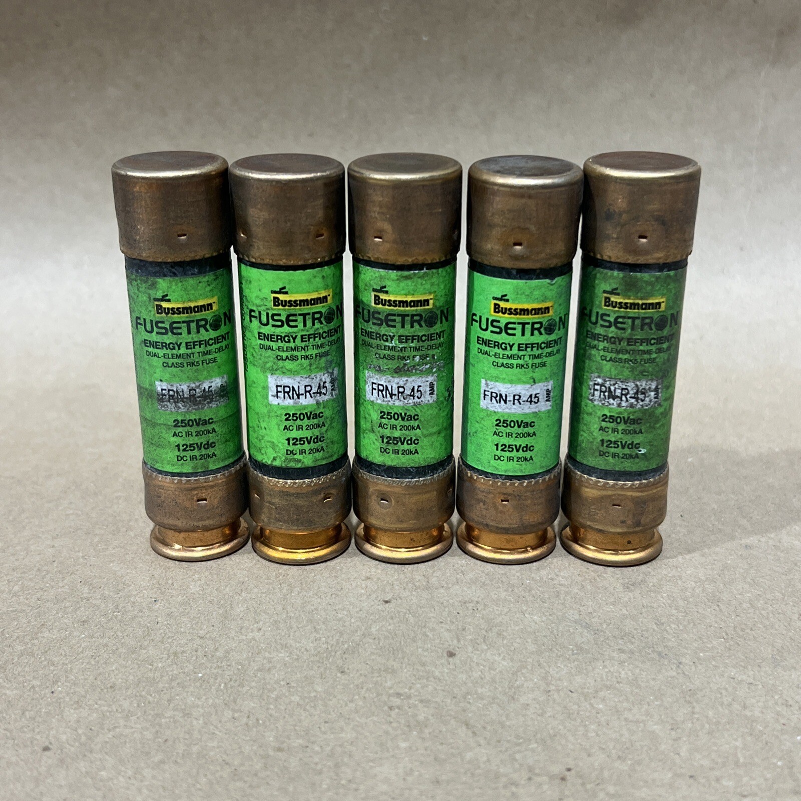 Lot OF 5 Used BUSSMANN FRN-R-45 FUSES FRNR45 | eBay