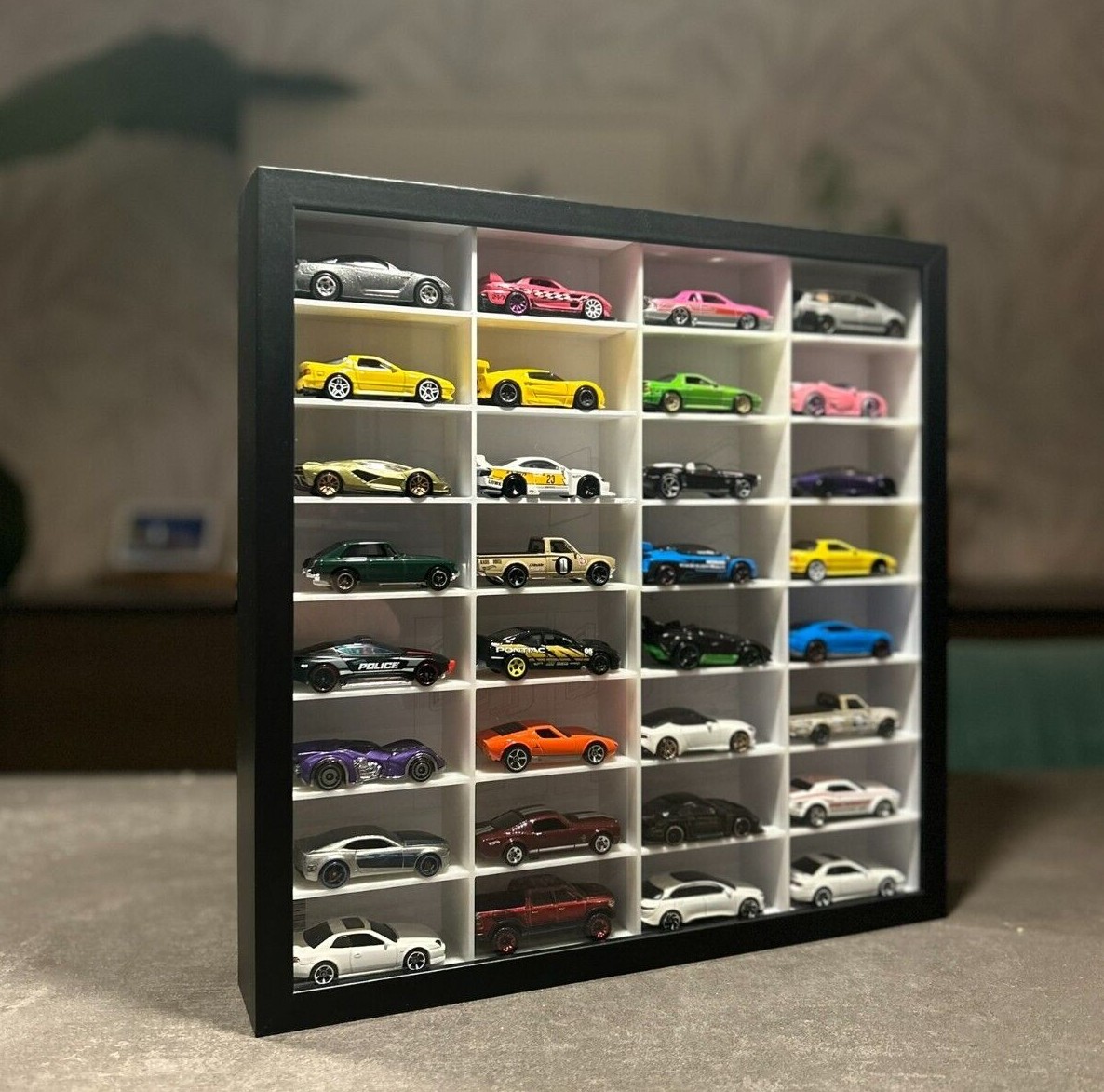 Hot Wheels IKEA Picture Frame Insert 32 Car Display Stand Collectible ...