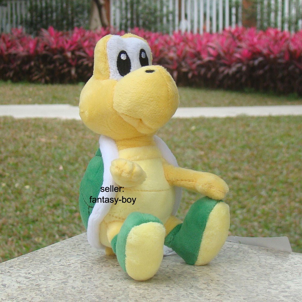 Super Mario Bros Plush Koopa Troopa 6" Green Cuddly Stuffed Toy Soft ...