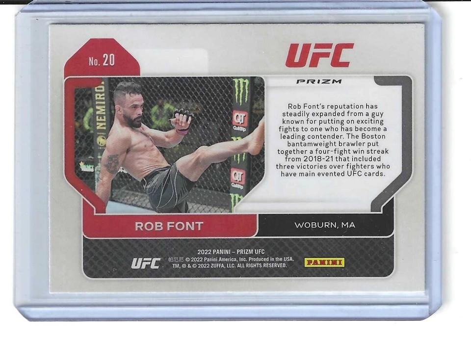2022 Panini Prizm UFC Rob Font Silver Prizm #20 | eBay