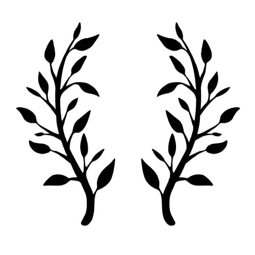 2 Pieces Metal Tree Leaf Wall Décor Branch Leaf Wall Art for Indoor ...