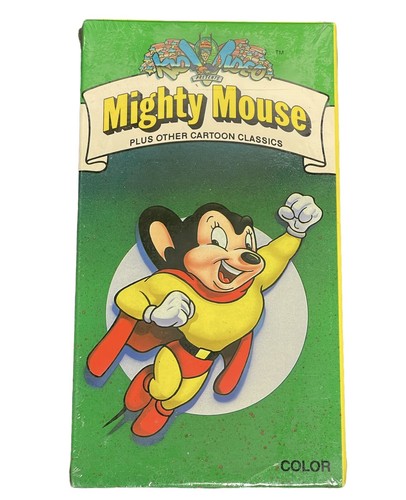 Vintage VHS Tape Mighty Mouse Vol.1 kids Video Presents 1989 Sealed ...