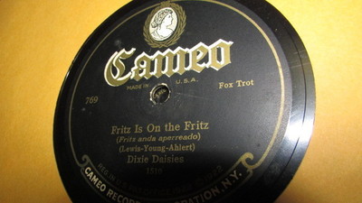 DIXIE DAISIES CAMEO 78 RPM RECORD 1510 FRITZ IS ON THE FRITZ | eBay