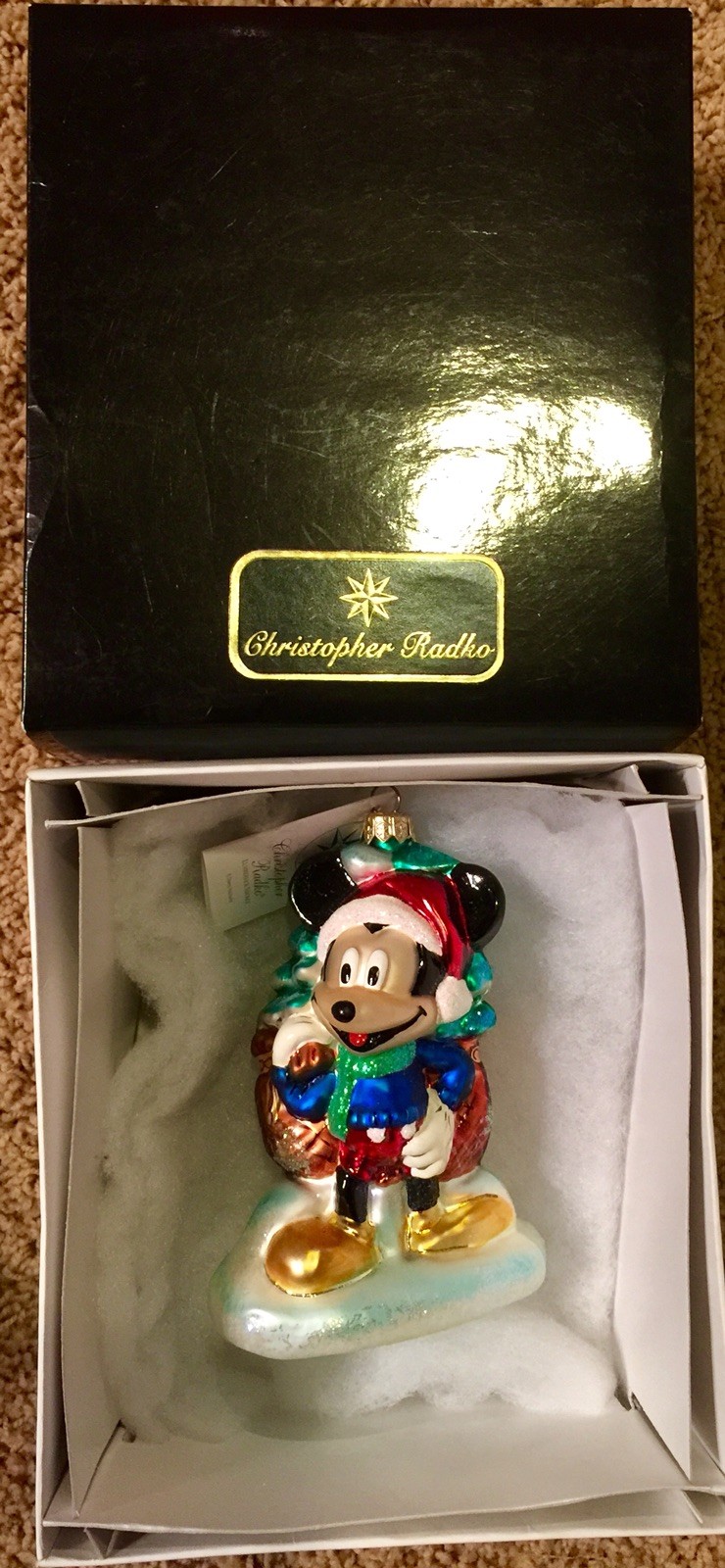 Christopher Radko Disney -RARE -Lumberjack Mickey Mouse Ornament | eBay