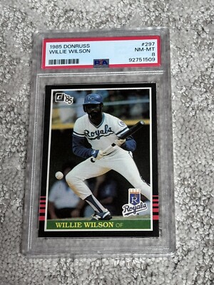 PSA 8 BASEBALL CARD 1985 DONRUSS KANSAS CITY ROYALS WILLIE WILSON | eBay