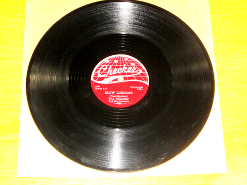 R&B 78 RPM - SAX MALLARD - CHECKER 750 - "SLOW CABOOSE" + "GIVE LOVE A ...