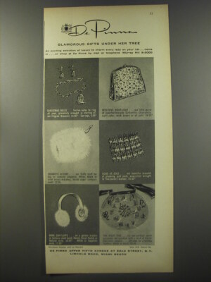 1956 De Pinna Jewelry and Accessories Ad - Glamorous Gifts under her ...