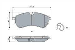 Bosch 0986424929 Brake Pad Set for sale online | eBay UK
