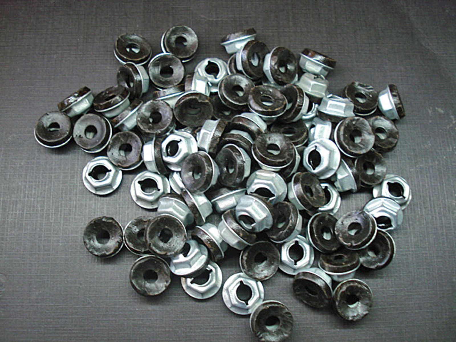 100pcs 1/4 thread cutting emblem name plate script letter sealer nuts ...