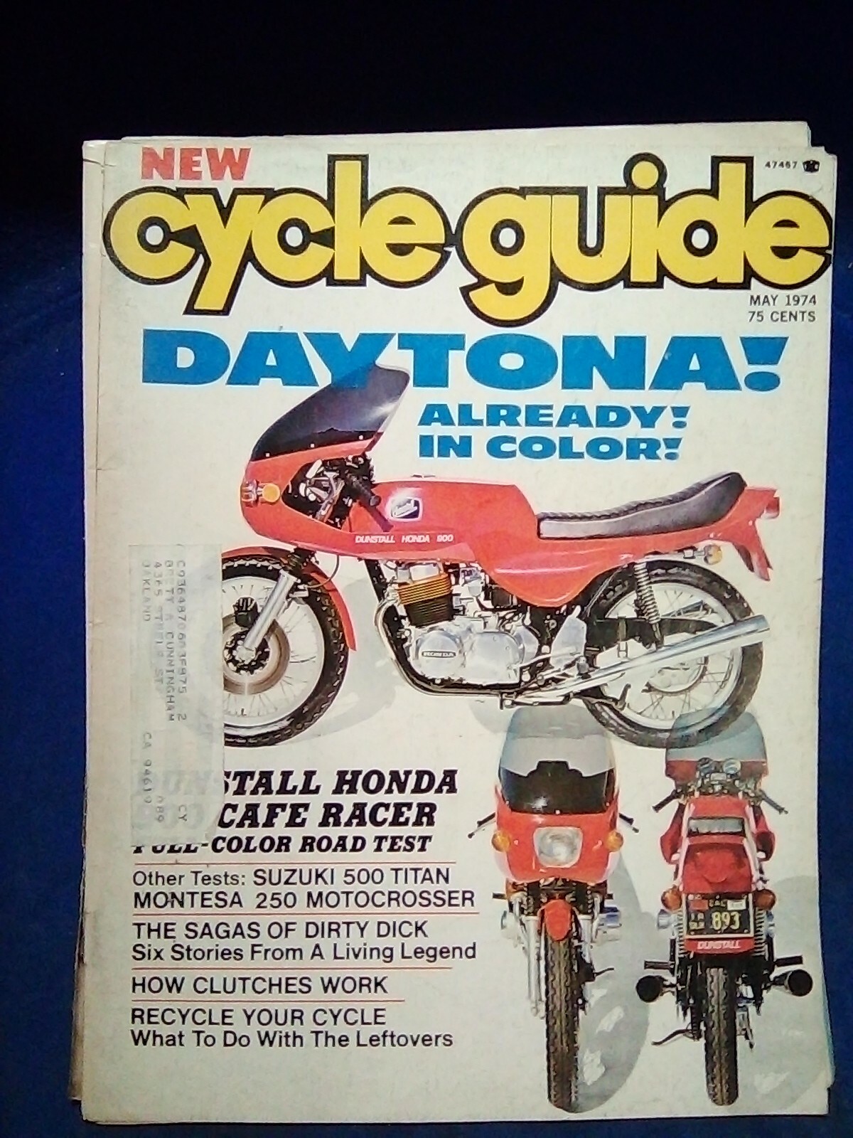Cycle Guide Magazine May 1974 Dunstall Honda CB750 | eBay