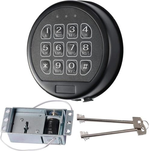 Gun Safe Lock Replacement with 2 Override Keys & Solenoid Safe ...