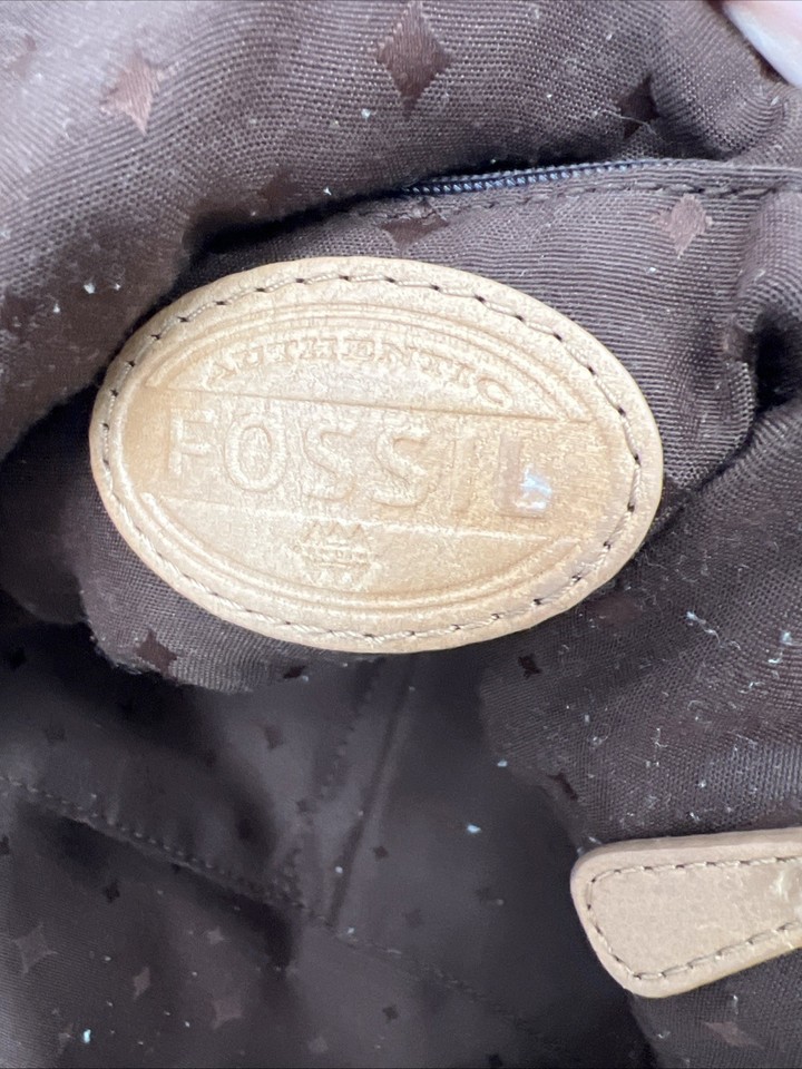 Fossil Soft Leather Crossbody Purse Tan Distressed Long adjustable ...