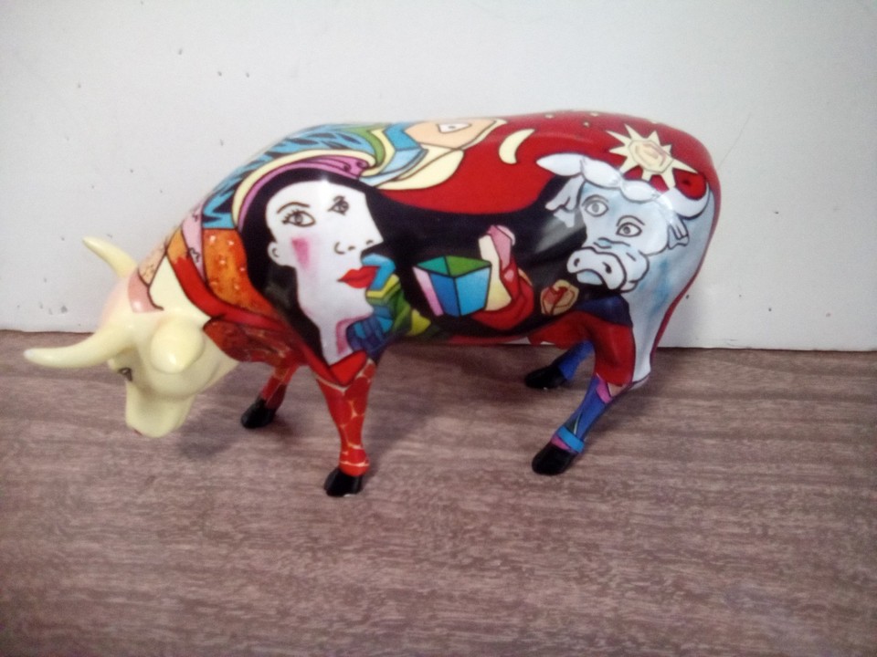 Cowparade Picowso Picaso African Period Figurine Cow Parade Cow | eBay