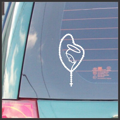 Virgin Mother Mary Rosary Virgen Maria Rosario Decal Sticker BUY 2 GET ...