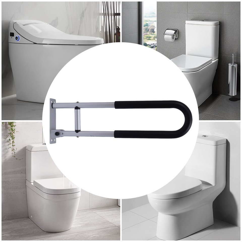 Folding Handicap Grab Bars Rails Toilet Handrails Bathroom Support ...