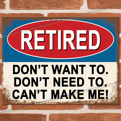 RETIRED Funny Metal Signs Mancave Shed Bar Vintage Retro Novelty Old ...