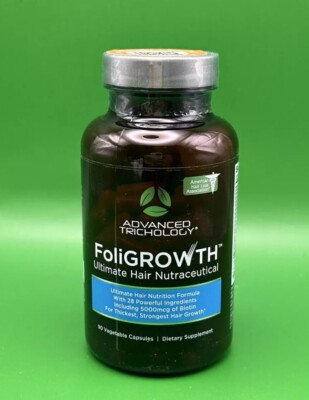 FoliGROWTH Hair Growth Supplement for Thicker Fuller Hair 90 Caps Exp ...