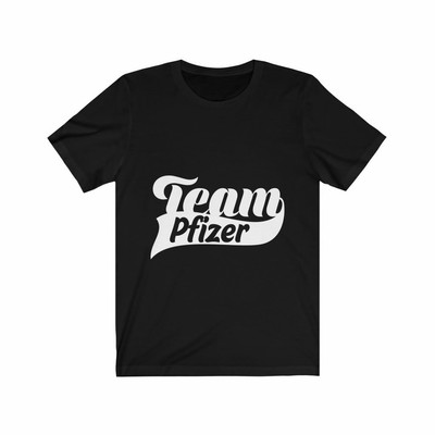 Team Pfizer Vaccination Unisex Black Tee shirt Cotton Sizes S-3XL | eBay