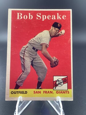 1958 Topps #437 Bob Speake San Francisco Giants | eBay