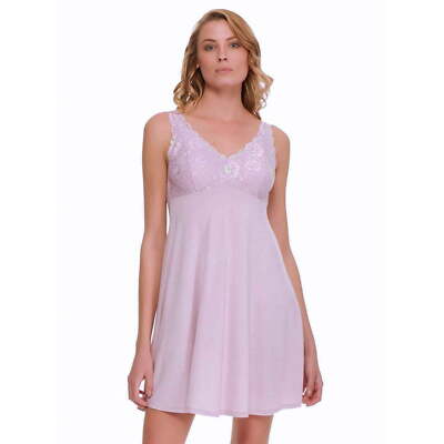 Felina Micro Modal Chemise Loungewear Sleepwear, Lilac, Size Medium | eBay