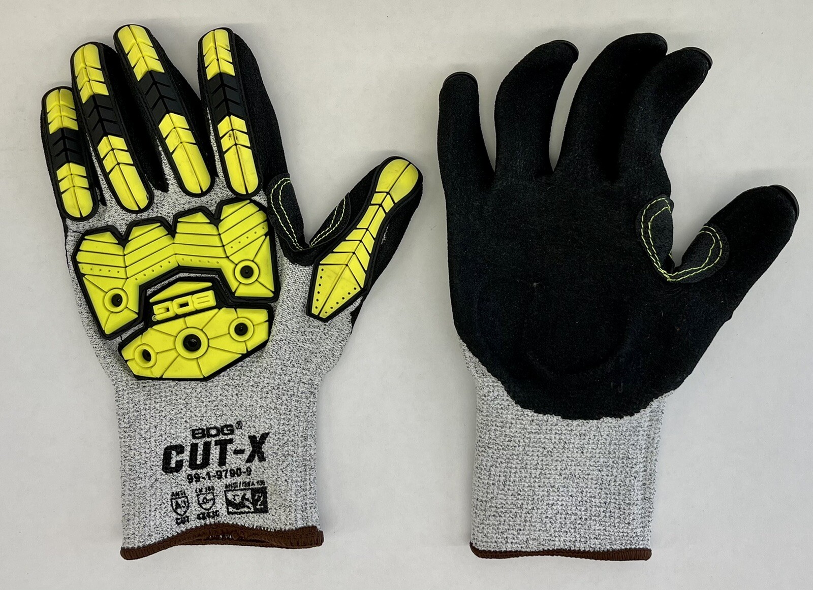 Cut & Impact Resistant Gloves Nitrile Coated 1 Pair Large BDG 99-1-9790 ...