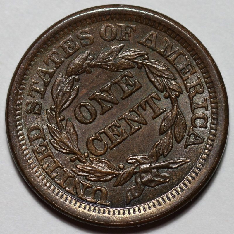 1853 Braided Hair Liberty Head Large Cent - US 1c Copper Coin | eBay