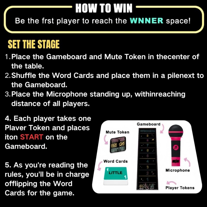Grab The Mic Fun Music Card Game Family Karaoke Party Board Games 2-10 ...